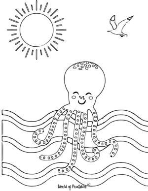Octopus Coloring Pages - World of Printables