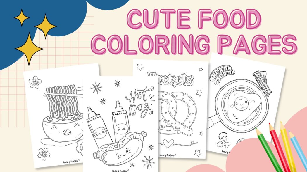 Cute Food Coloring Pages - World of Printables