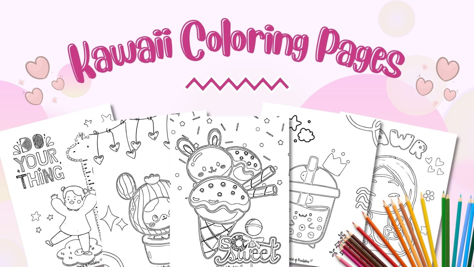 Kawaii Coloring Pages - World of Printables