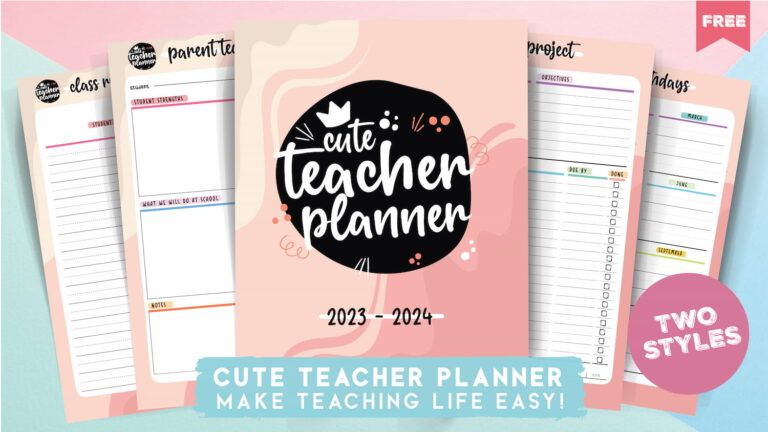 Teacher Planner - 64 Useful Pages For Every Teacher - World of Printables