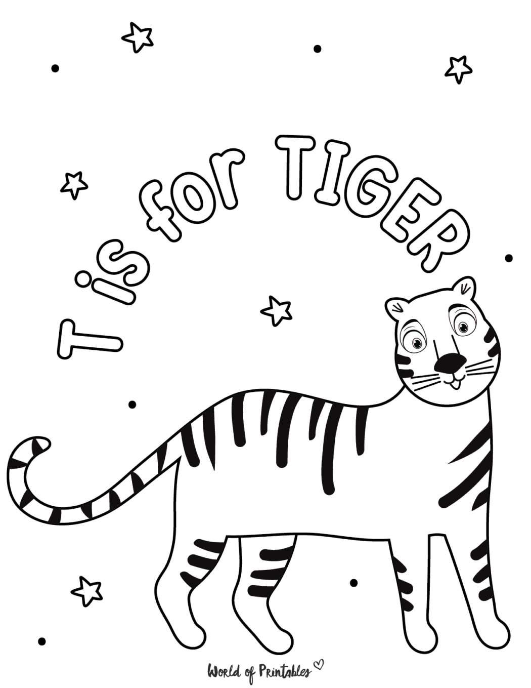 Tiger Coloring Pages - World of Printables