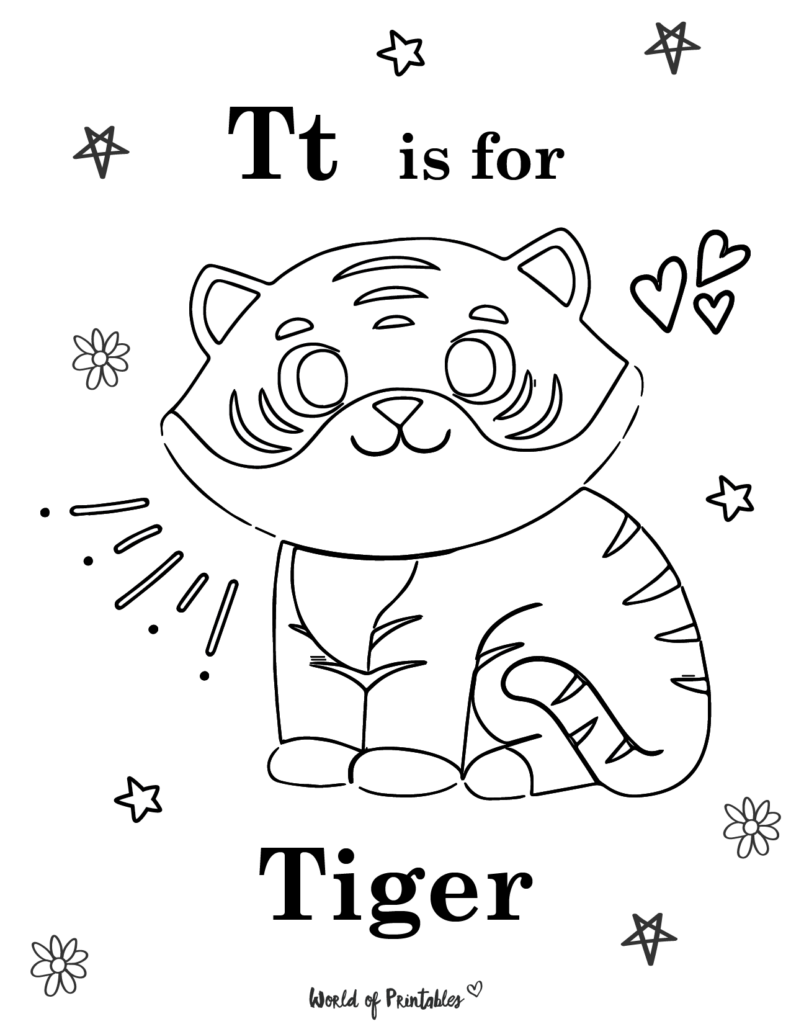 Tiger Coloring Pages - World of Printables
