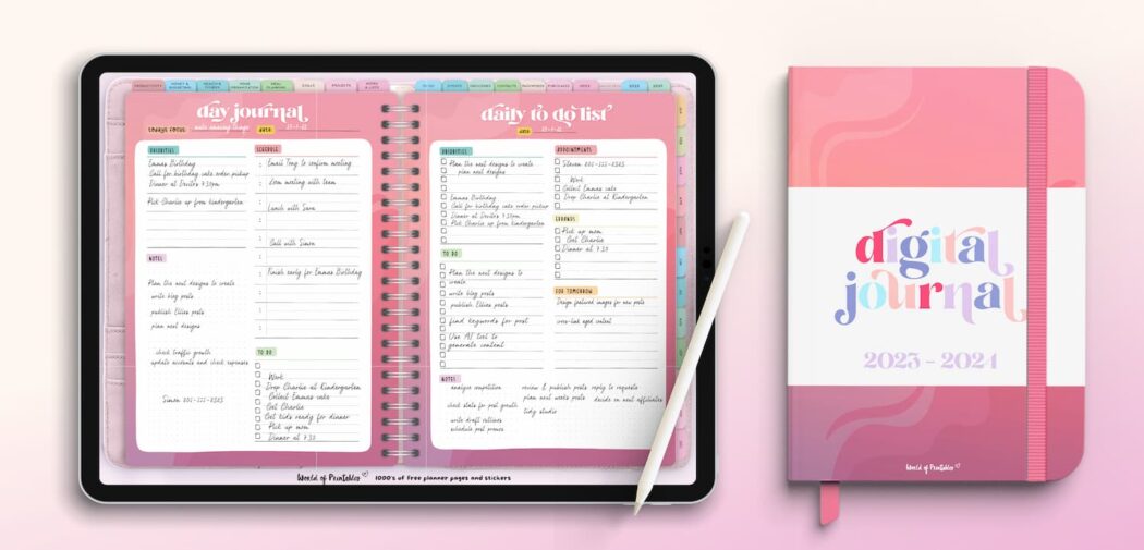 Digital Journal - Free 100 Page Journal For 2024 - World of Printables