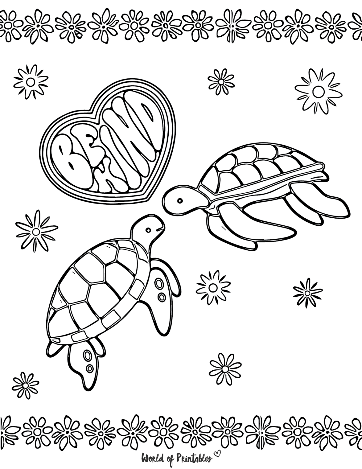 Turtle Coloring Pages - World of Printables