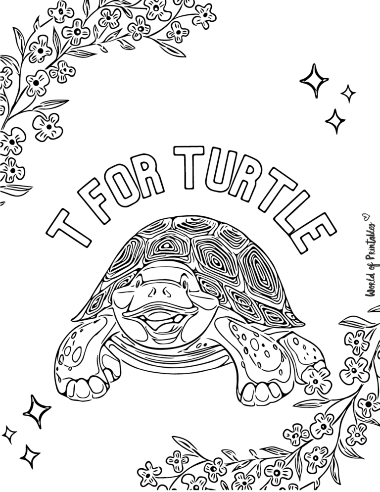 Turtle Coloring Pages - World of Printables