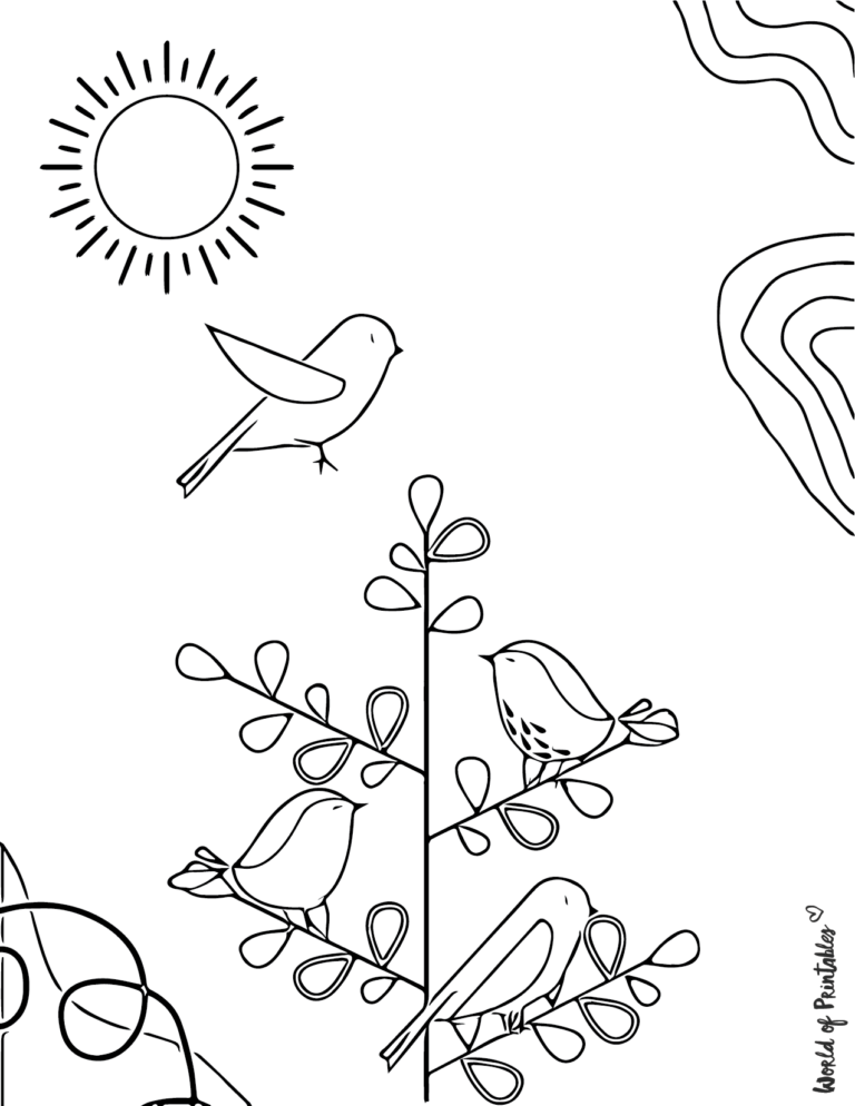 Spring Coloring Pages - World of Printables