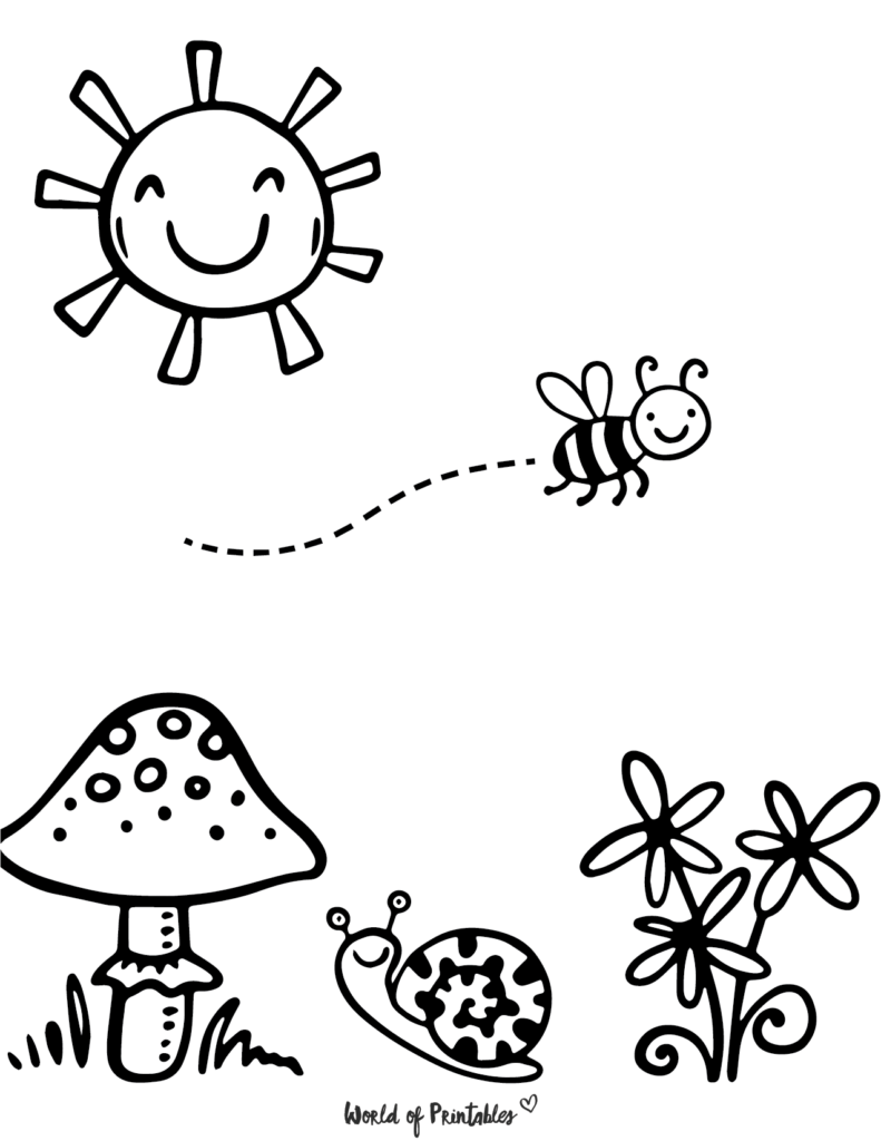 Spring Coloring Pages - World of Printables