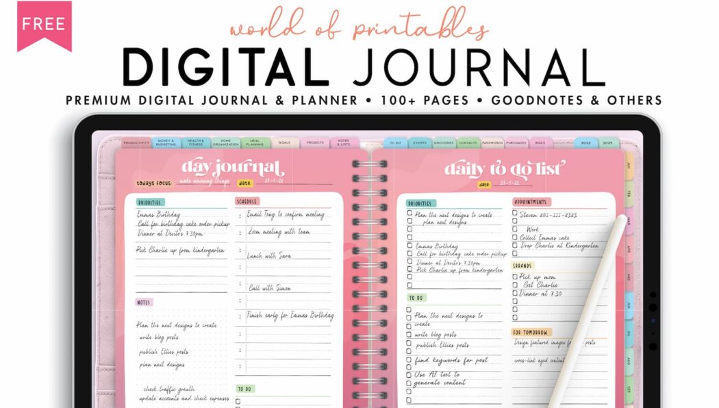 Digital Journal - Free 100 Page Journal For 2026 - World of Printables