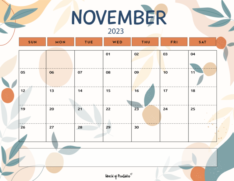 November 2023 Calendars | 100+ Styles - World of Printables
