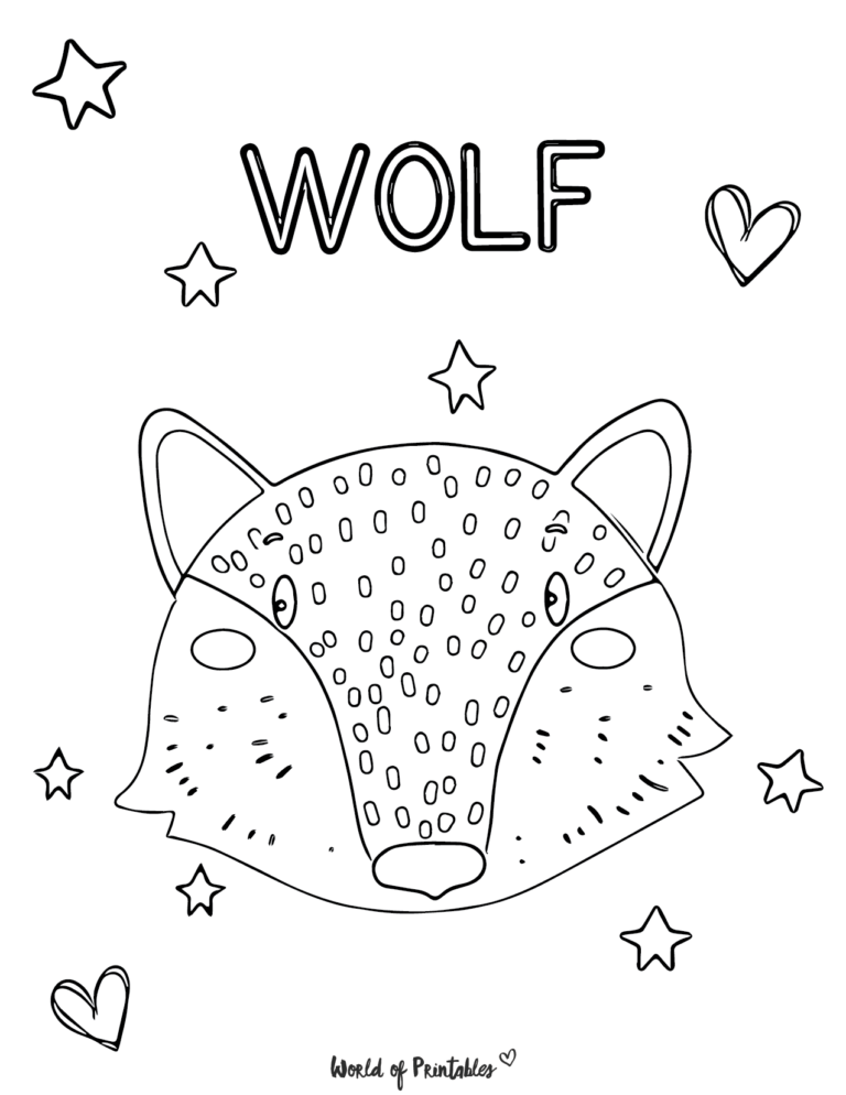 Wolf Coloring Pages - World of Printables