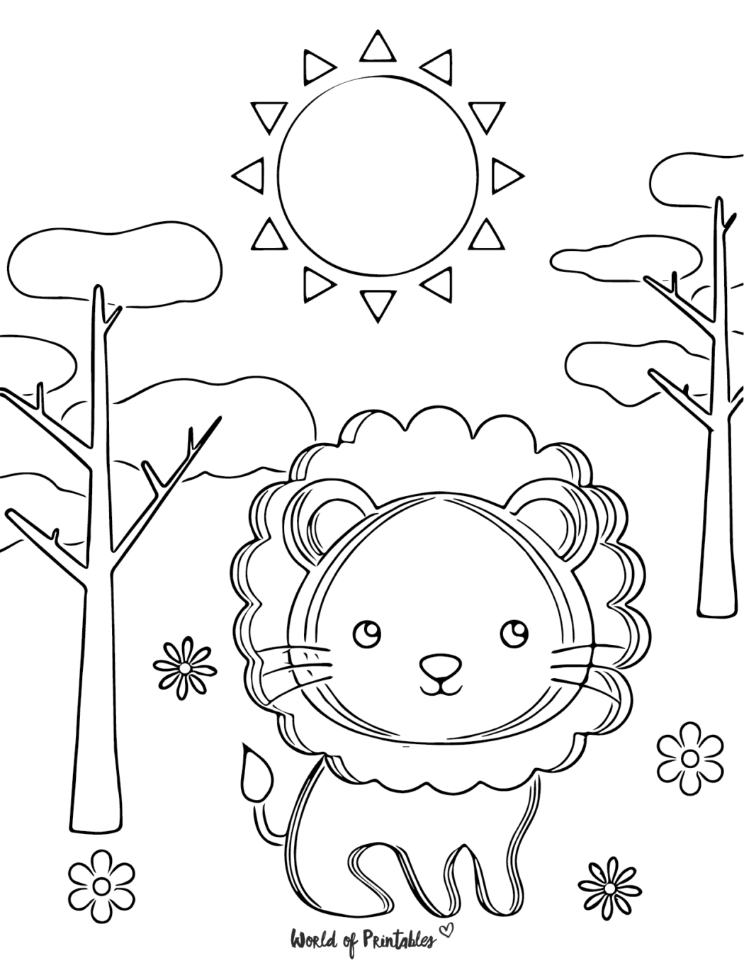 Lion Coloring Pages - World of Printables