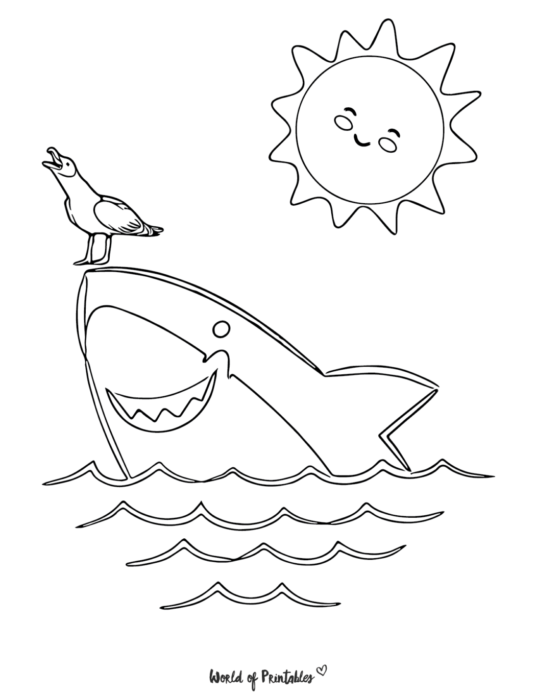 Shark Coloring Pages - World of Printables
