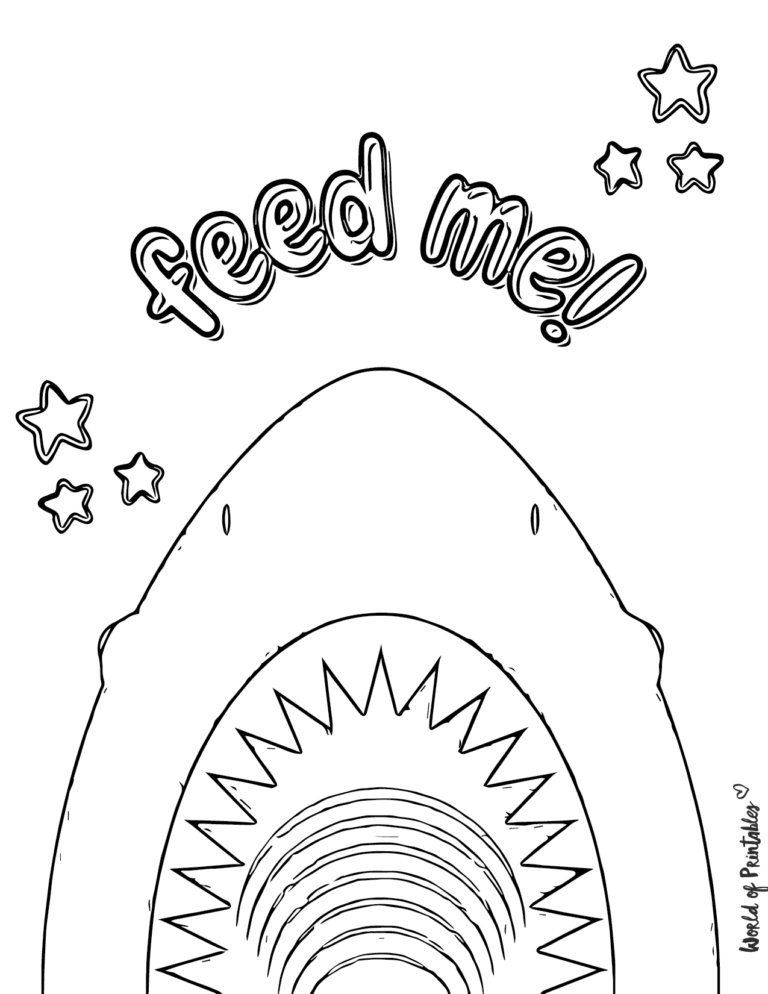 Shark Coloring Pages - World of Printables