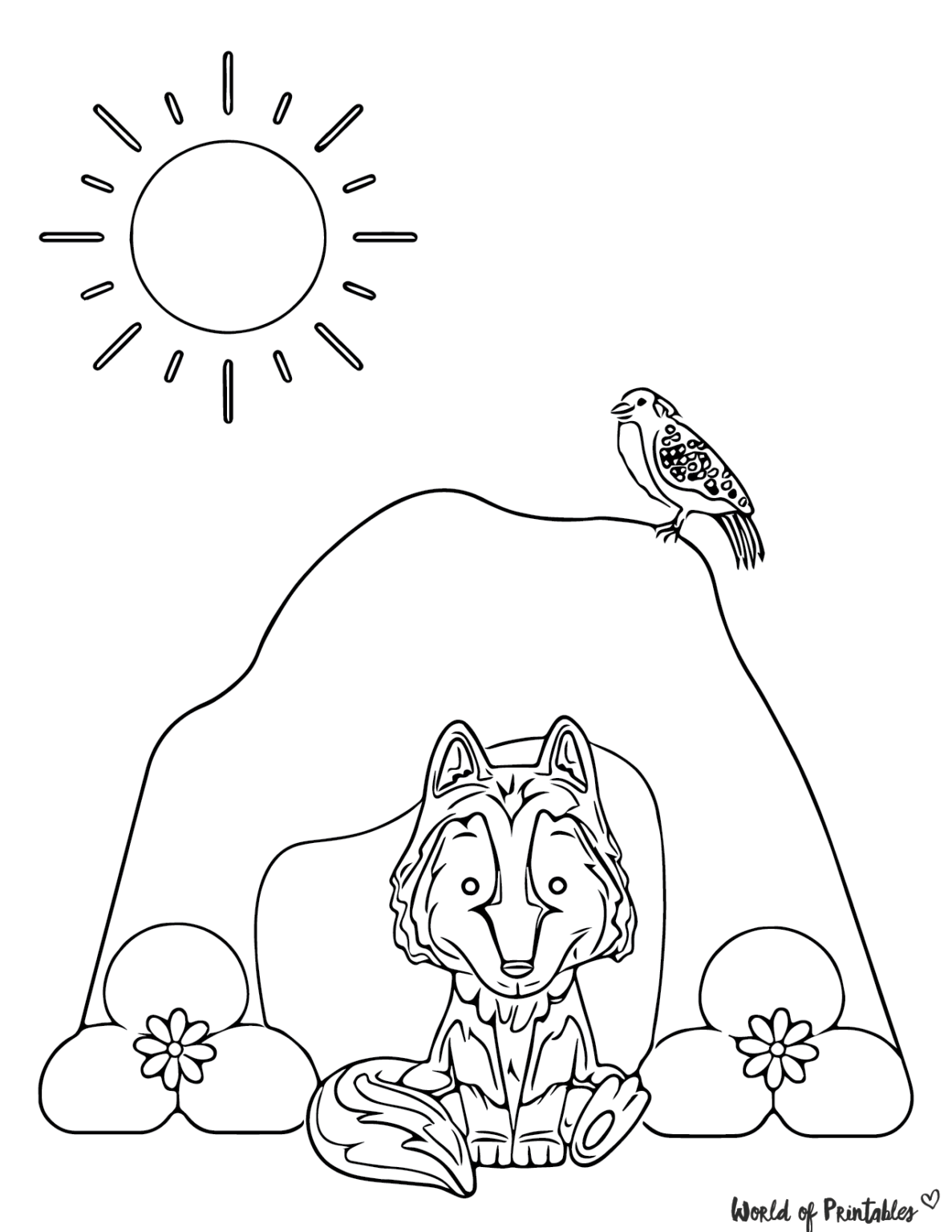 Wolf Coloring Pages - World of Printables