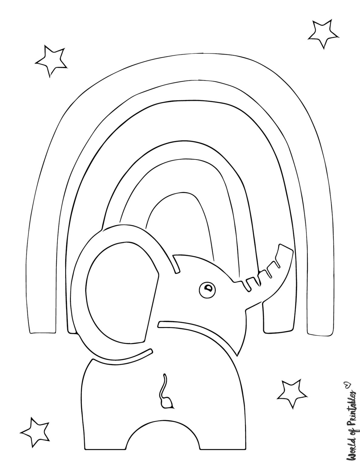 Elephant Coloring Pages - World of Printables