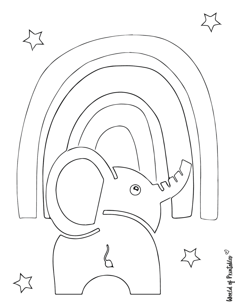 Elephant Coloring Pages - World of Printables