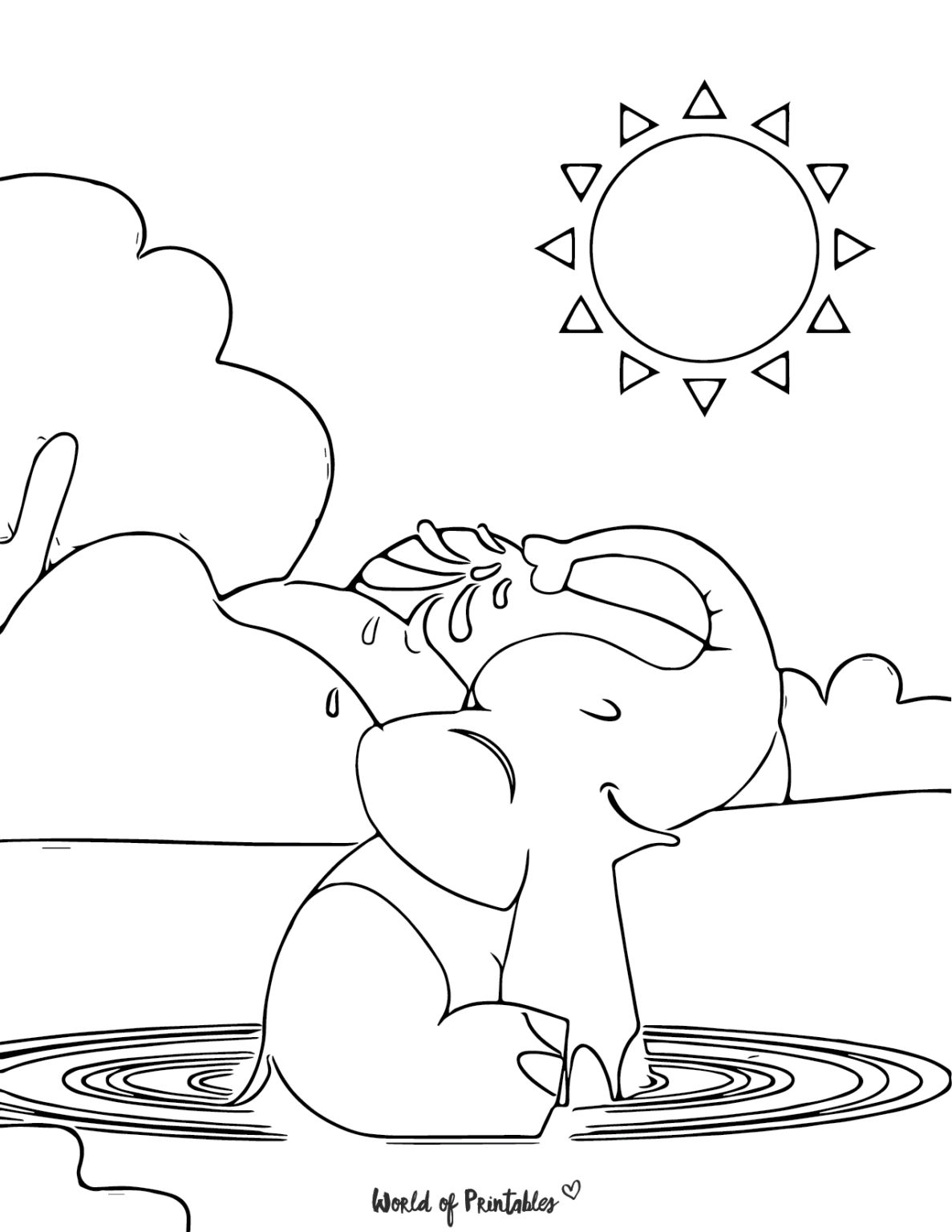 Elephant Coloring Pages - World of Printables