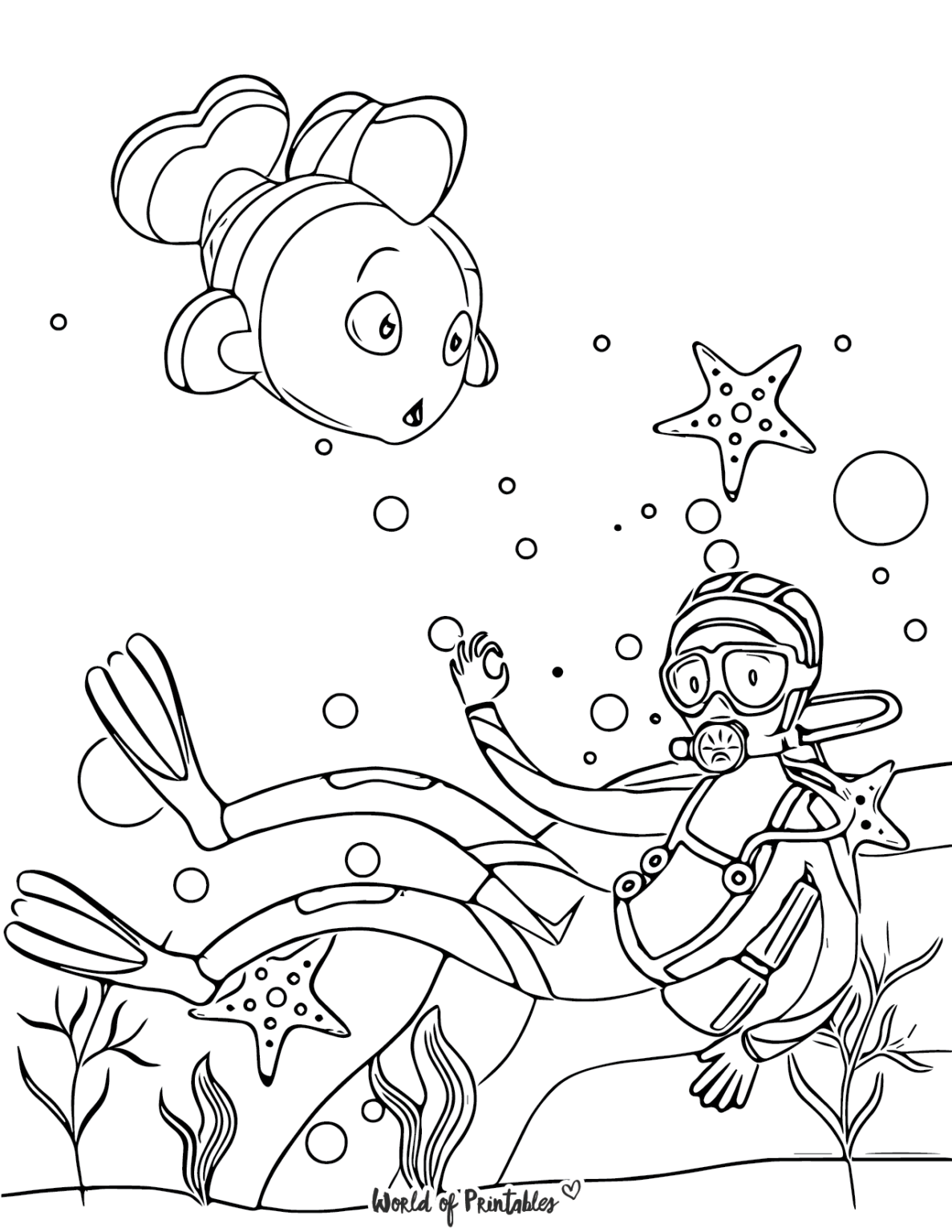 Fish Coloring Pages - World of Printables