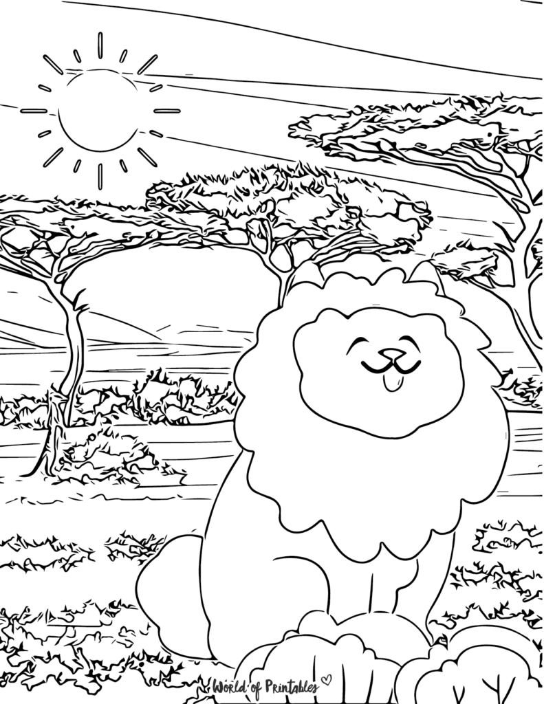 Lion Coloring Pages - World of Printables