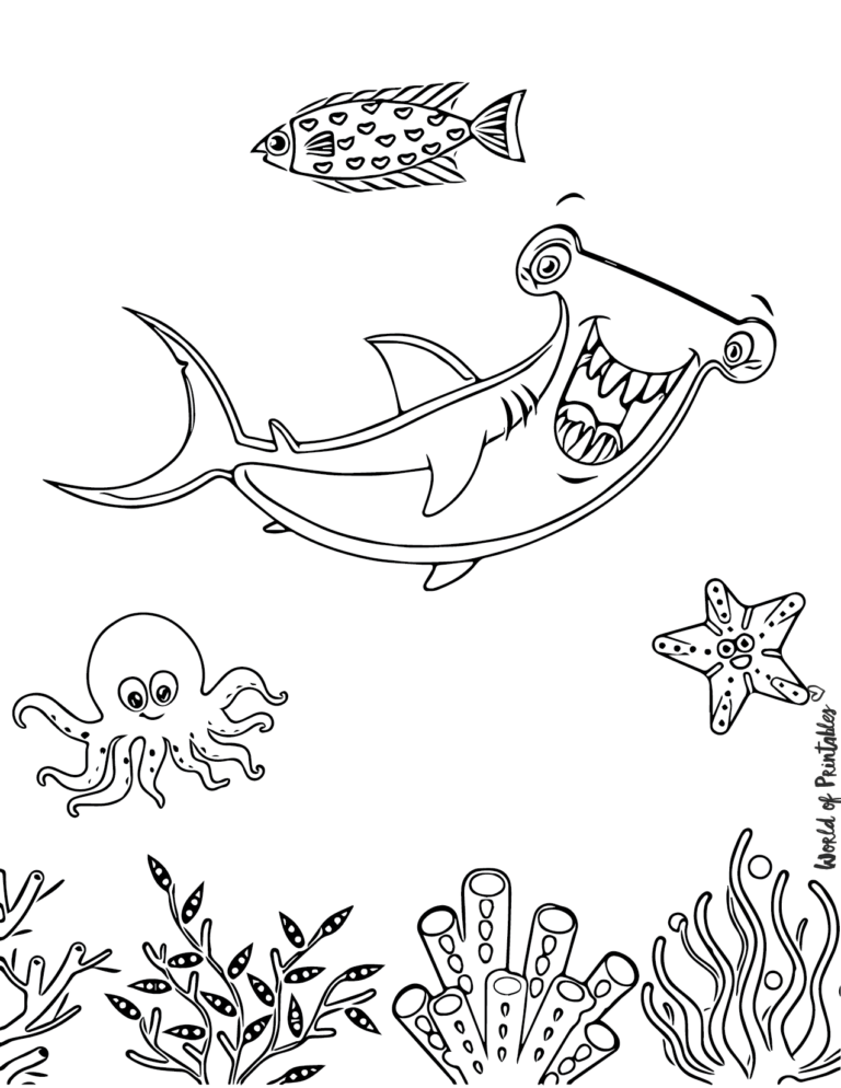 Shark Coloring Pages - World of Printables