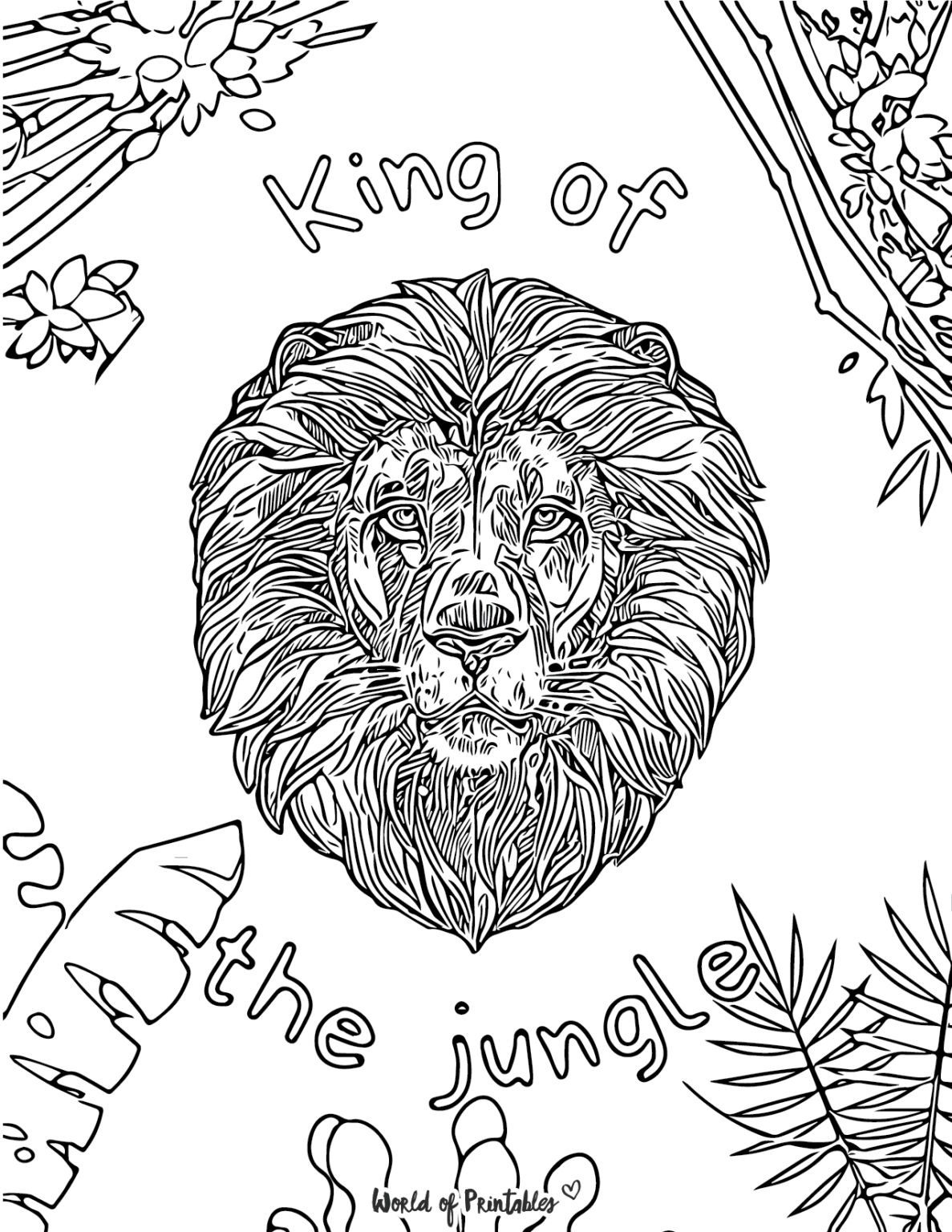Lion Coloring Pages - World of Printables