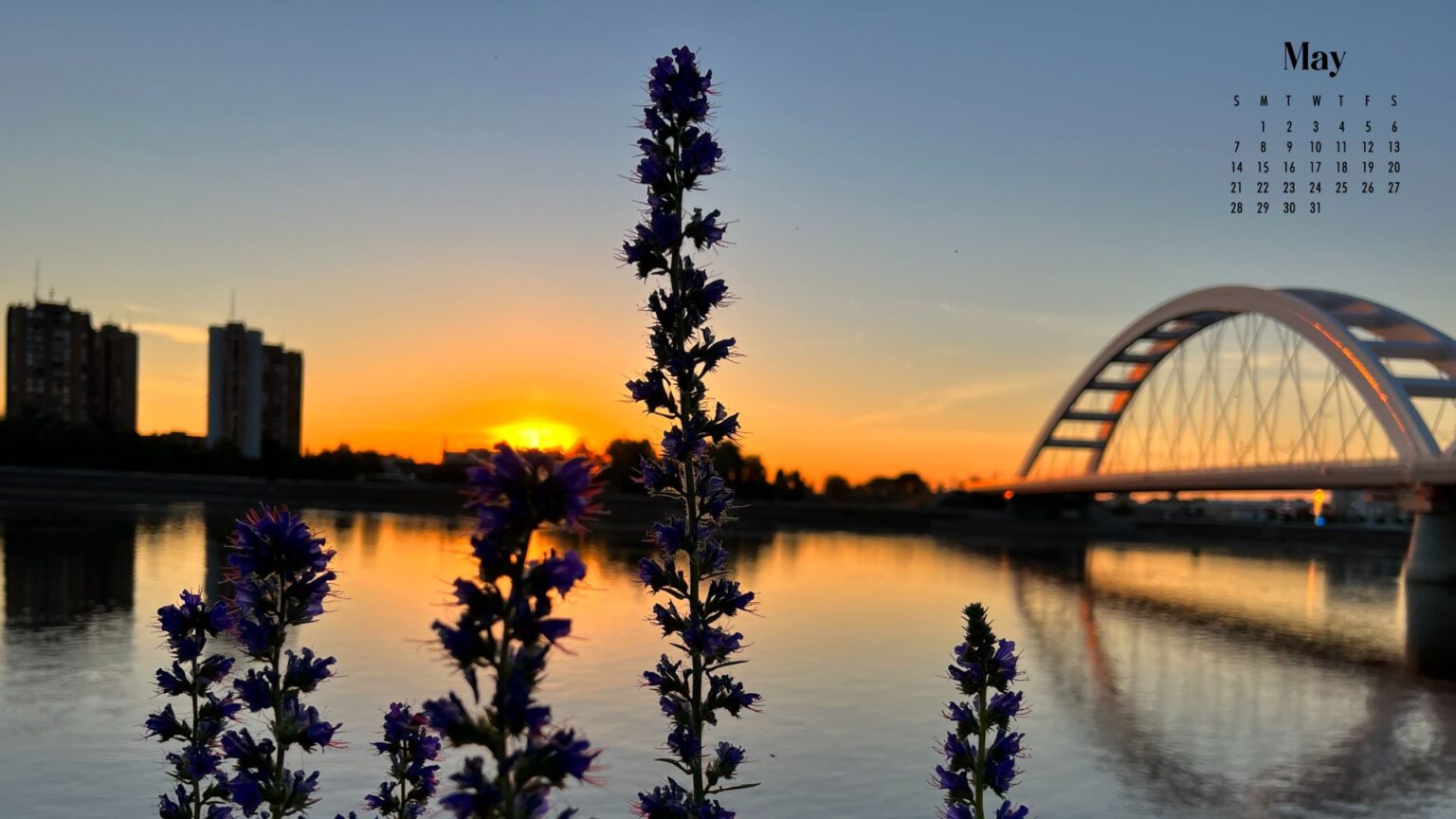 Free May 2023 Calendar Wallpaper