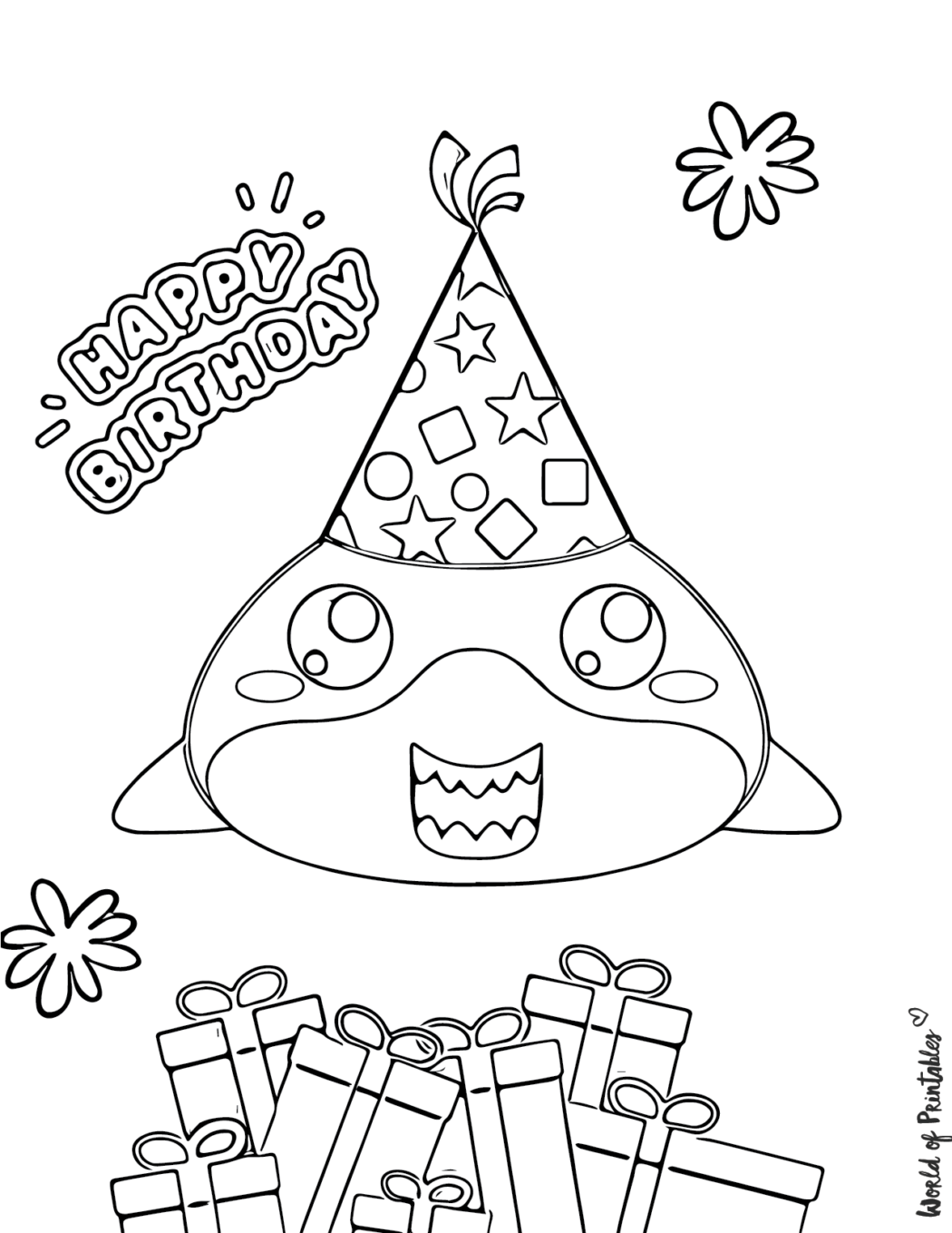 Shark Coloring Pages - World of Printables