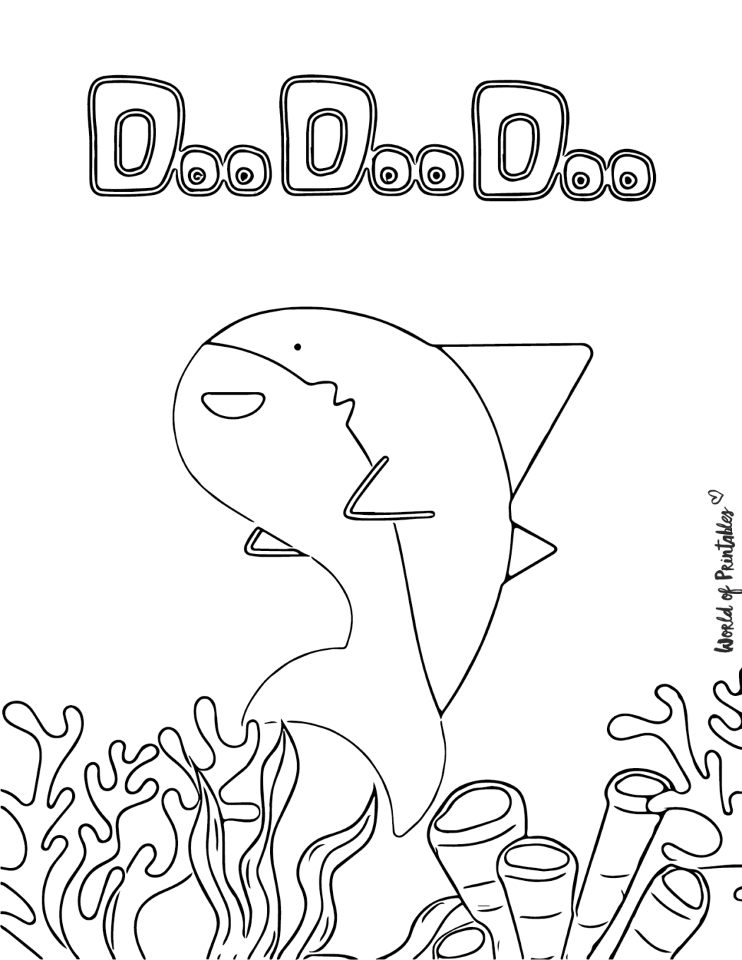 Shark Coloring Pages - World of Printables