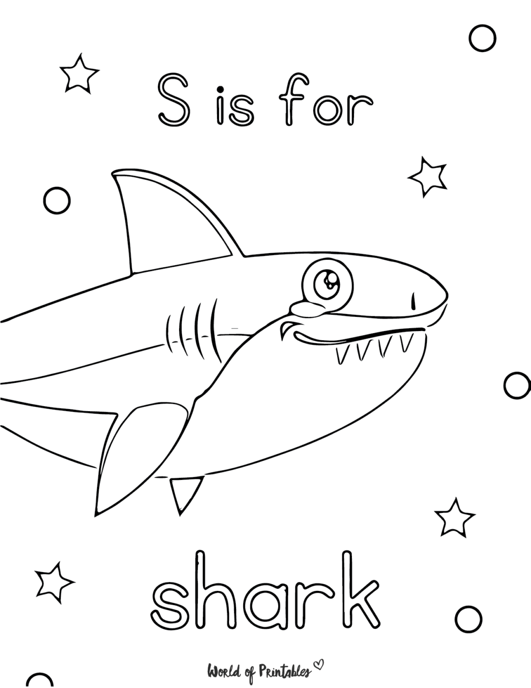 Shark Coloring Pages - World of Printables