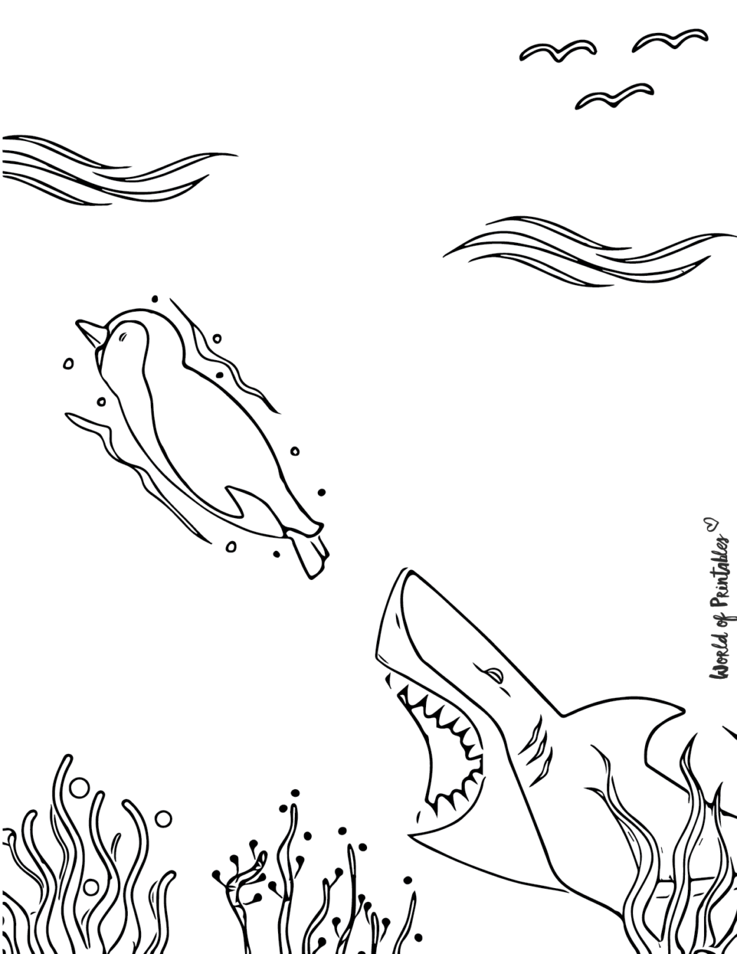 Shark Coloring Pages - World of Printables
