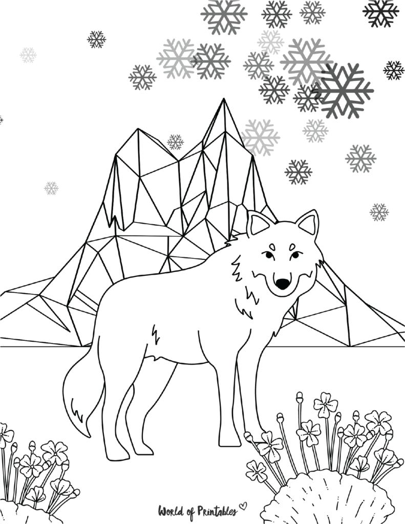 Wolf Coloring Pages - World of Printables