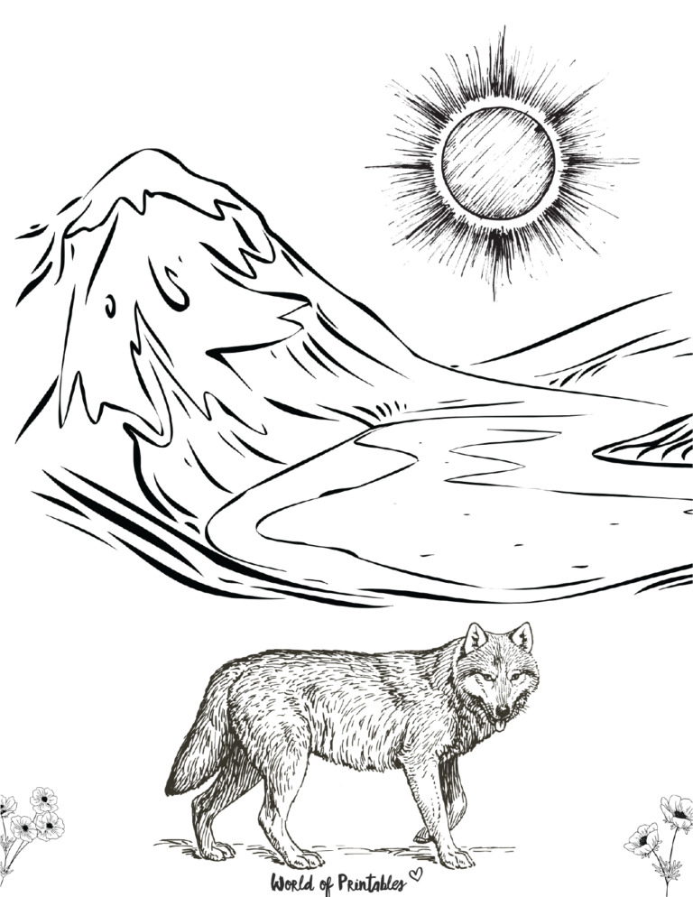 Wolf Coloring Pages - World of Printables