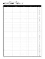Advertising Tracker Templates For Your Small Business - World of Printables