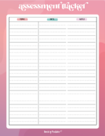 Assessment Trackers - World of Printables