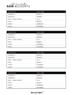 Bank Information Templates - World of Printables