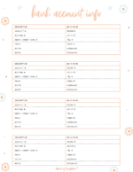 Bank Information Templates - World of Printables
