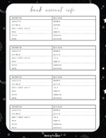 Bank Information Templates - World of Printables