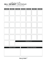 Free Bill Calendar | 20 Stylish Designs PDF - World of Printables