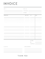 Free Invoice Templates PDF - World of Printables