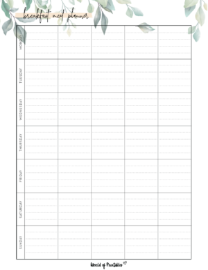 Breakfast Meal Planners - World of Printables