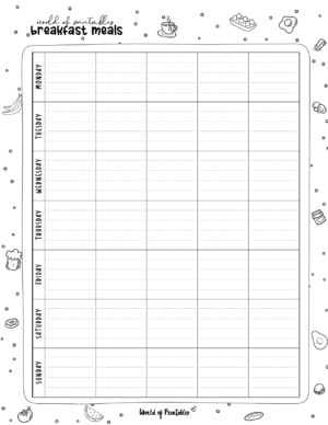 Breakfast Meal Planners - World of Printables