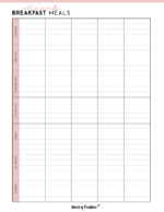 Breakfast Meal Planners - World of Printables