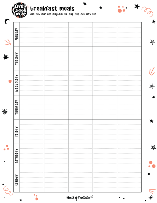 Breakfast Meal Planners - World of Printables