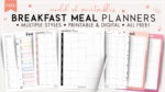 Breakfast Meal Planners - World of Printables