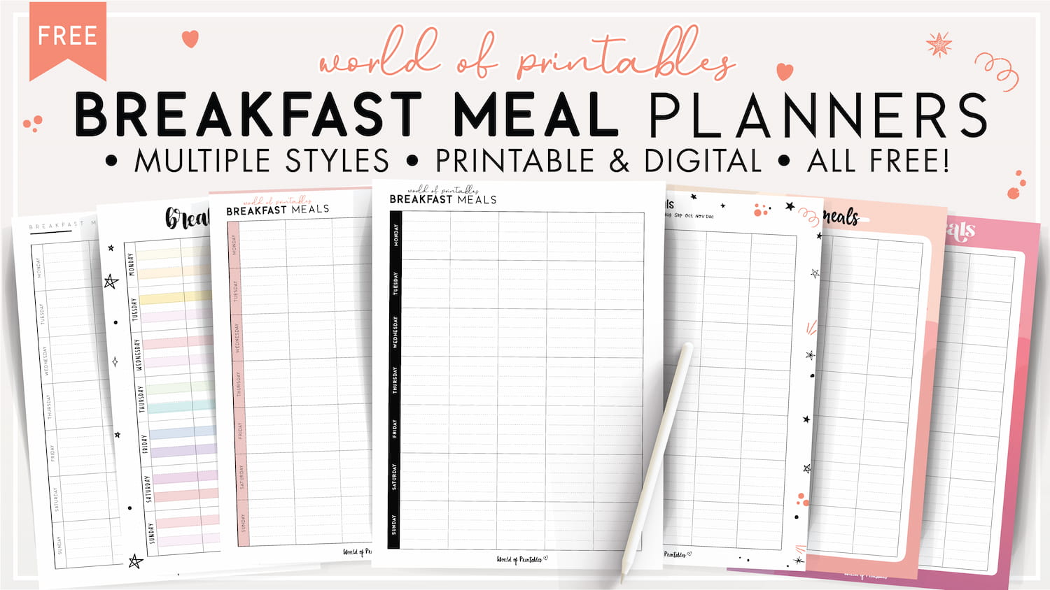 Meal Planning Templates - World of Printables