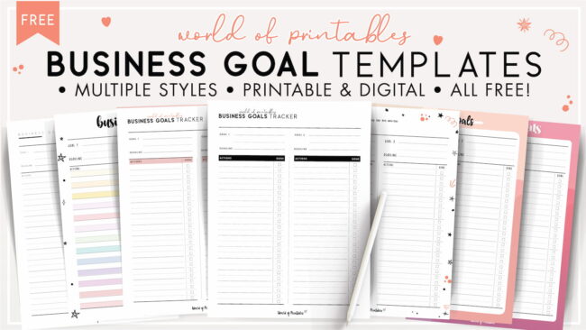 Business Goal Setting Worksheet PDF - World of Printables