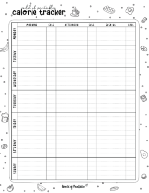 Free Printable Calorie Tracker - World of Printables