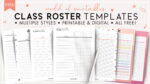 Class Roster Templates - World of Printables