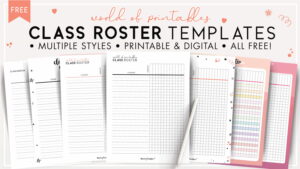 Class Roster Templates - World of Printables