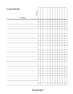 Class Roster Templates - World of Printables